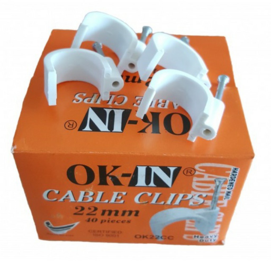 OK IN 22mm 25mm PVC Cable U Clip Wall Wire Clip Shopee Malaysia