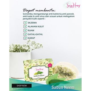 SABUN NEEM/DAUN SEMAMBU/Merawat ekzema, gatal-gatal, kurap | Shopee ...
