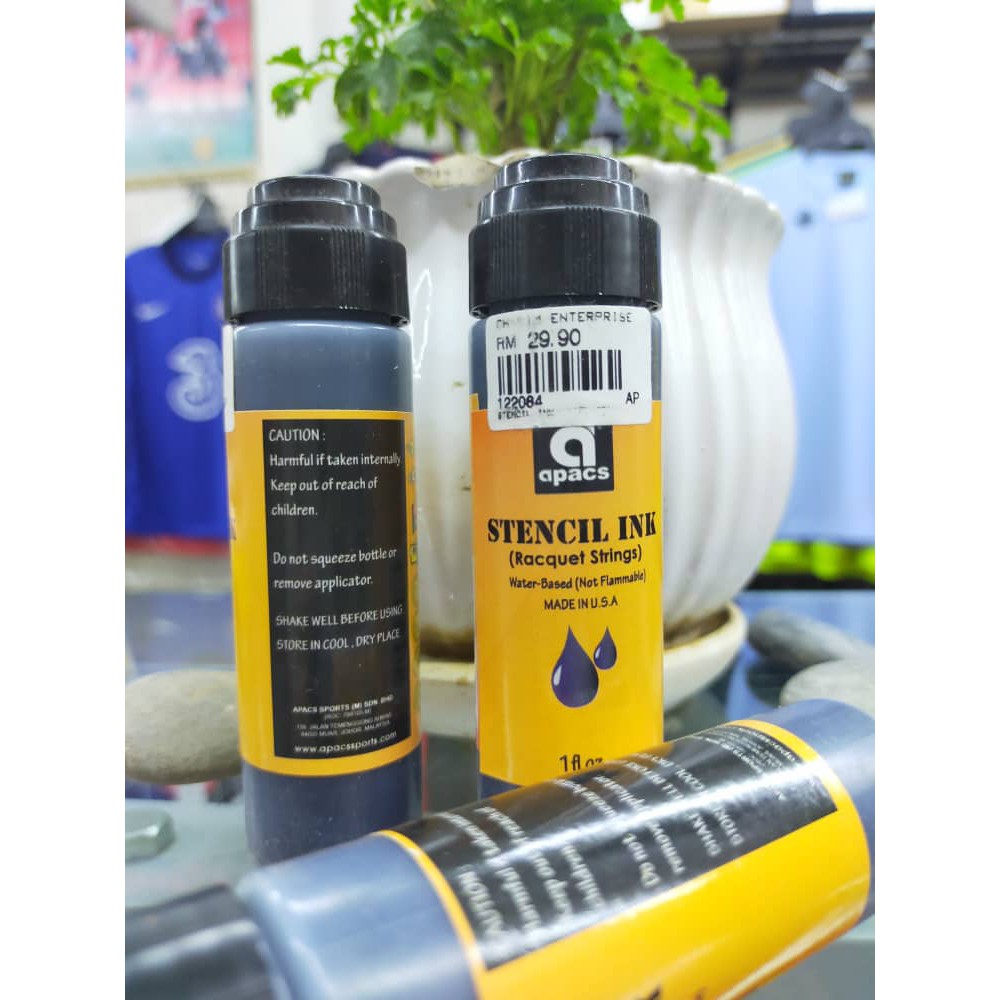 Apacs Stencil Ink Racket String Painting Logo Ink - BLACK COLOUR ...