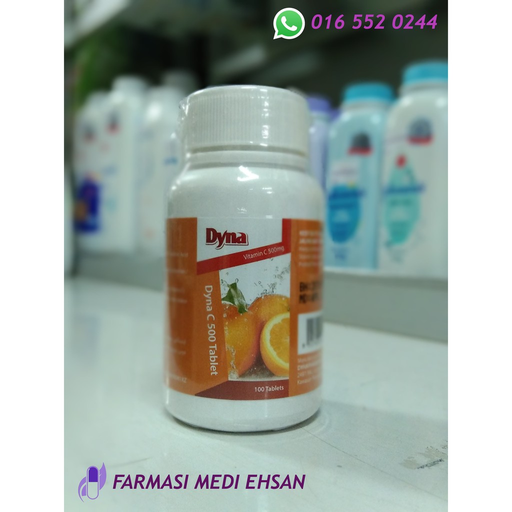 Dyna Vitamin-C 500mg 100 Tablet [EXP : APR/2022] | Shopee Malaysia