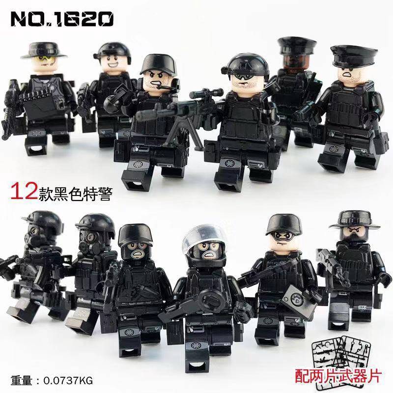 12x Army Troops Assembled Mini Figures Military Special Forces Polices ...