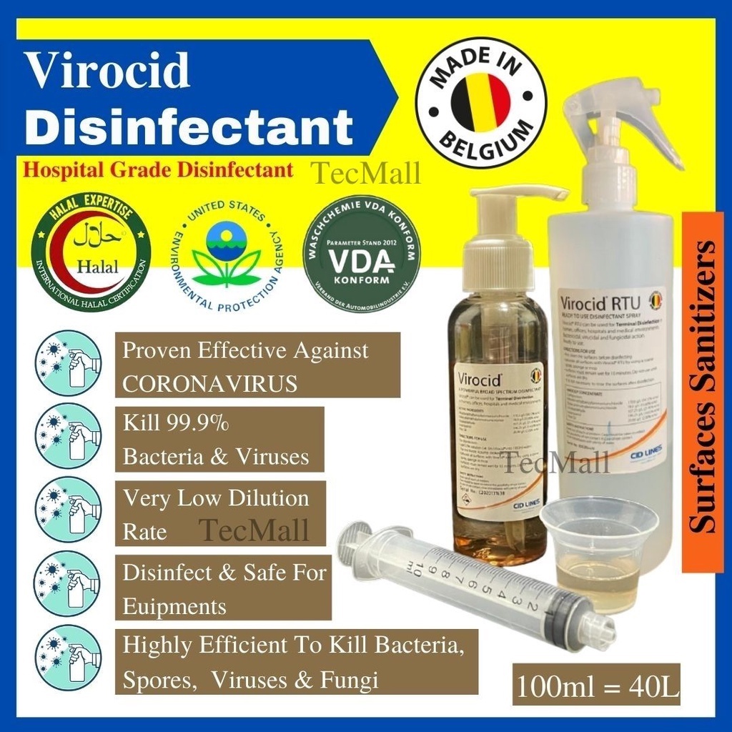VIROCID Multipurpose disinfectant and sanitizer Certified By EPA USA ...