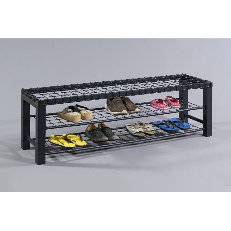 Metal Bench with rack / Bench Rack / Bench Shoe Rack / Long shoe rack ...