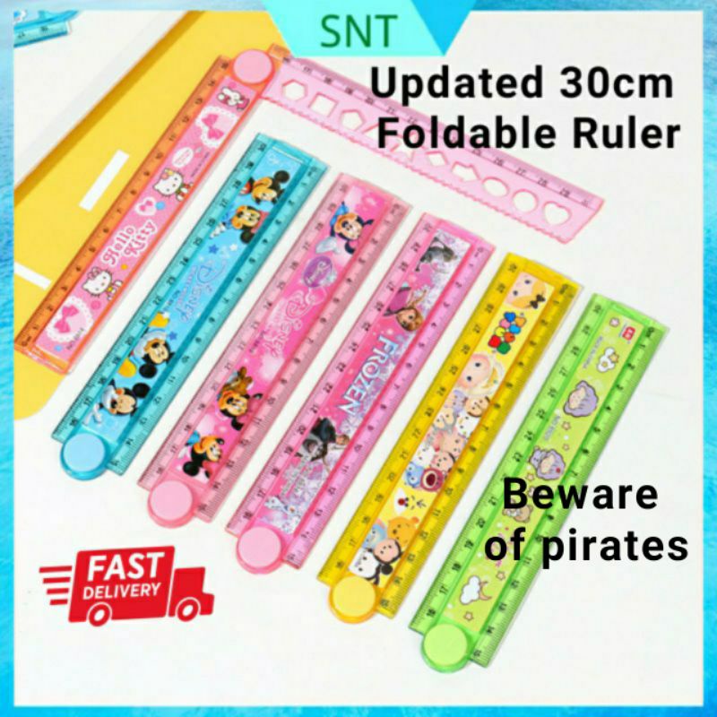 SNT Long Fold Ruler (FR) Pembaris Lipat Panjang (30cm)Cute Cartoon ...