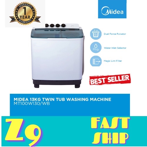 Midea 13.0kg Semi Auto Washing Machine *NEW* (13KG) | Shopee Malaysia