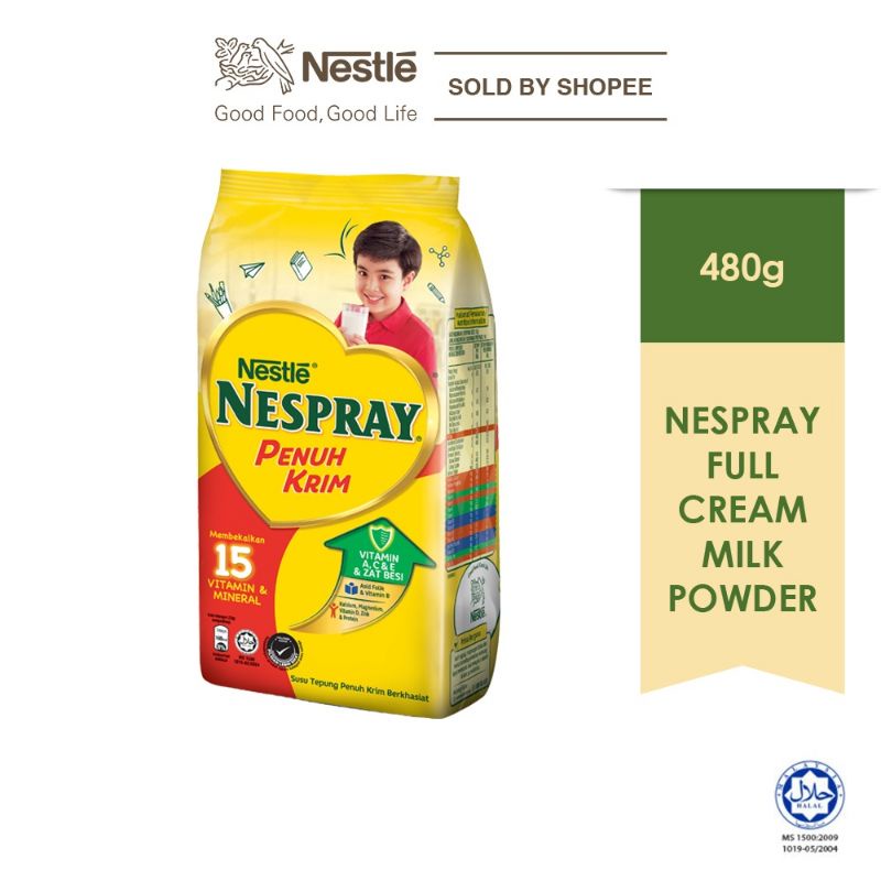 Nestle Nespray Full Cream Milk Powder (480g) | Shopee Malaysia