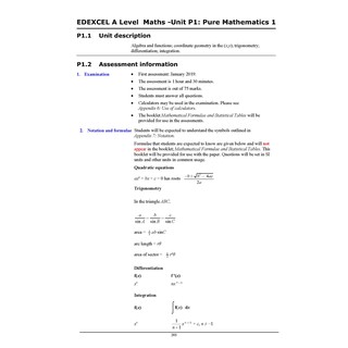 A Level Edexcel Pure Mathematics (P1) -Topical Past Papers (Worksheets ...