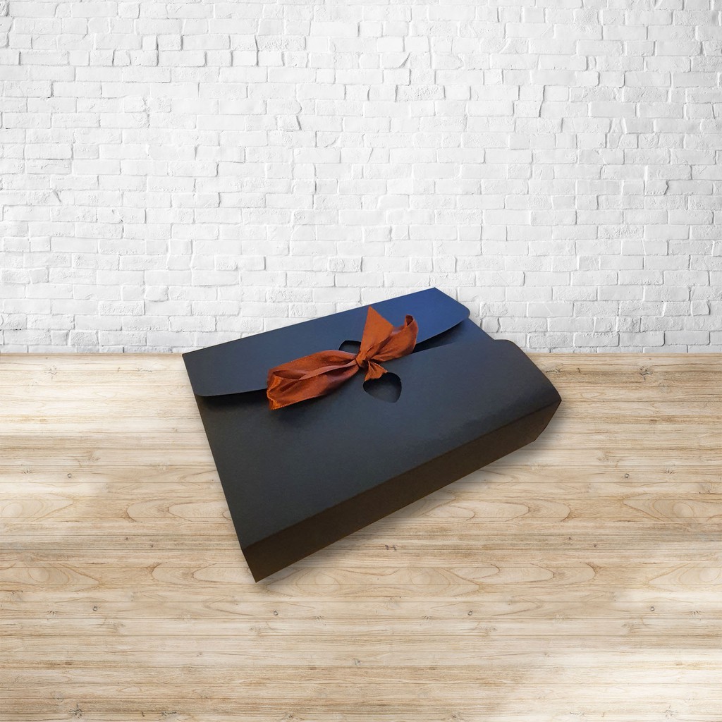 A5 Black Gift box with Ribbon | Black Craft Box | Recycle Black box ...