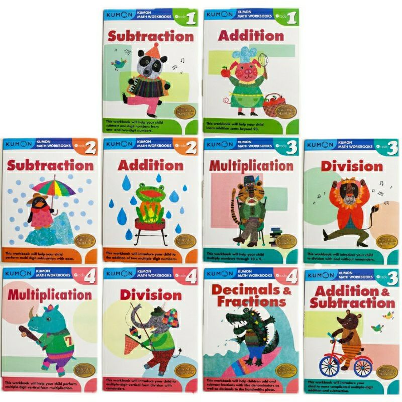 (10 books) Kumon Calculation Math Workbooks G1-G4 | Shopee Malaysia