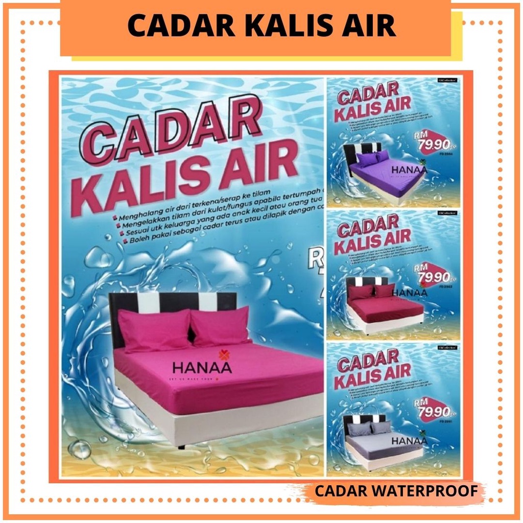 CADAR KALIS AIR QUEEN Alas Lapik Tilam Kencing Malam | Waterproof ...