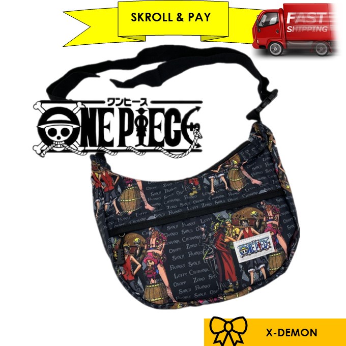 ONE PIECE X DEMON SLAYER - Design Crossbody / Messenger Bag | Shopee ...