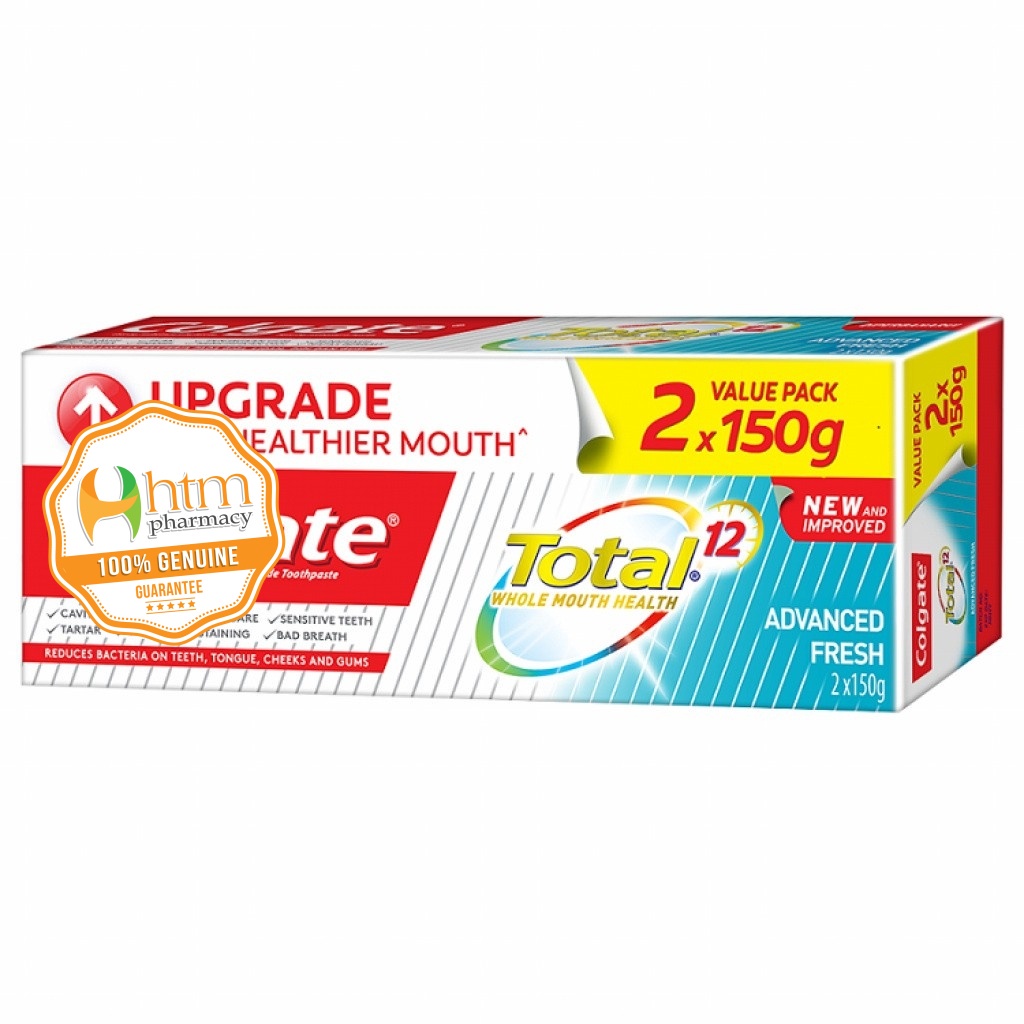 COLGATE TOTAL 12 TOOTHPASTE 150G x 2 - ADVANCE FRESH | Shopee Malaysia