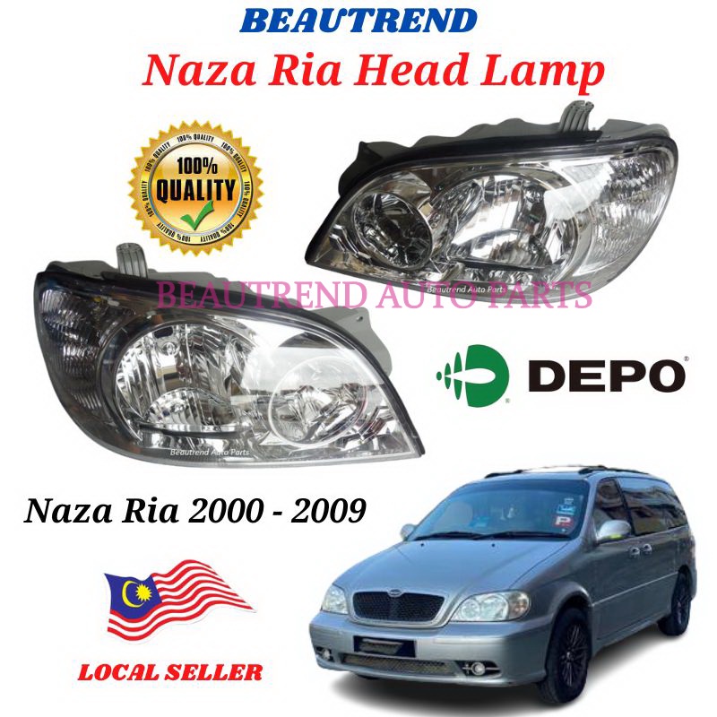 Naza Ria Head Lamp Brand DEPO Head Light Lampu Besar Depan Kereta Kia ...