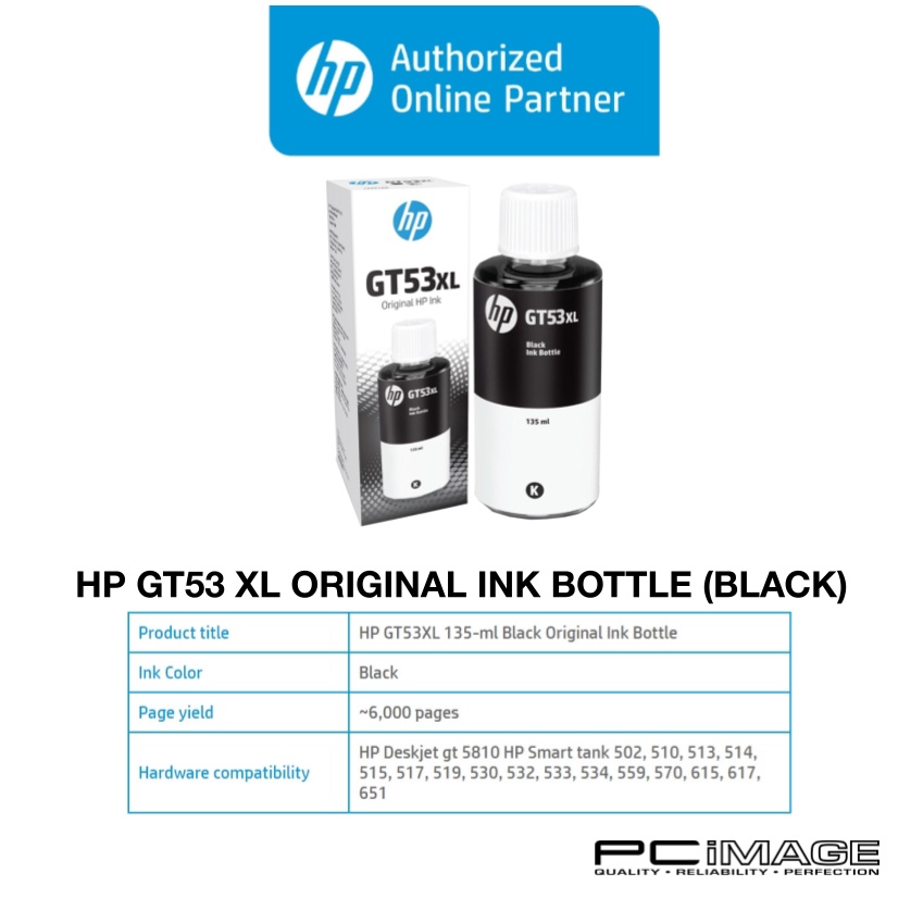 HP GT53 Original Ink Bottle - Black (90ml/135ml) | Shopee Malaysia