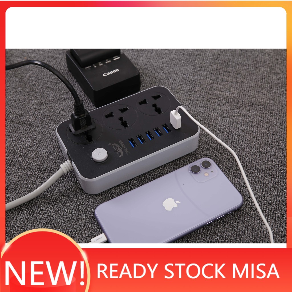 READY STOCK UK MALAYSIA PLUG EXTENSION SOCKET, 3 UNIVERSAL PORT (3.4A ...