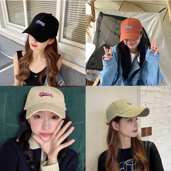 Trendy Korean Sun Hat Outdoor Letter Women Baseball Cap Embroidery Sun