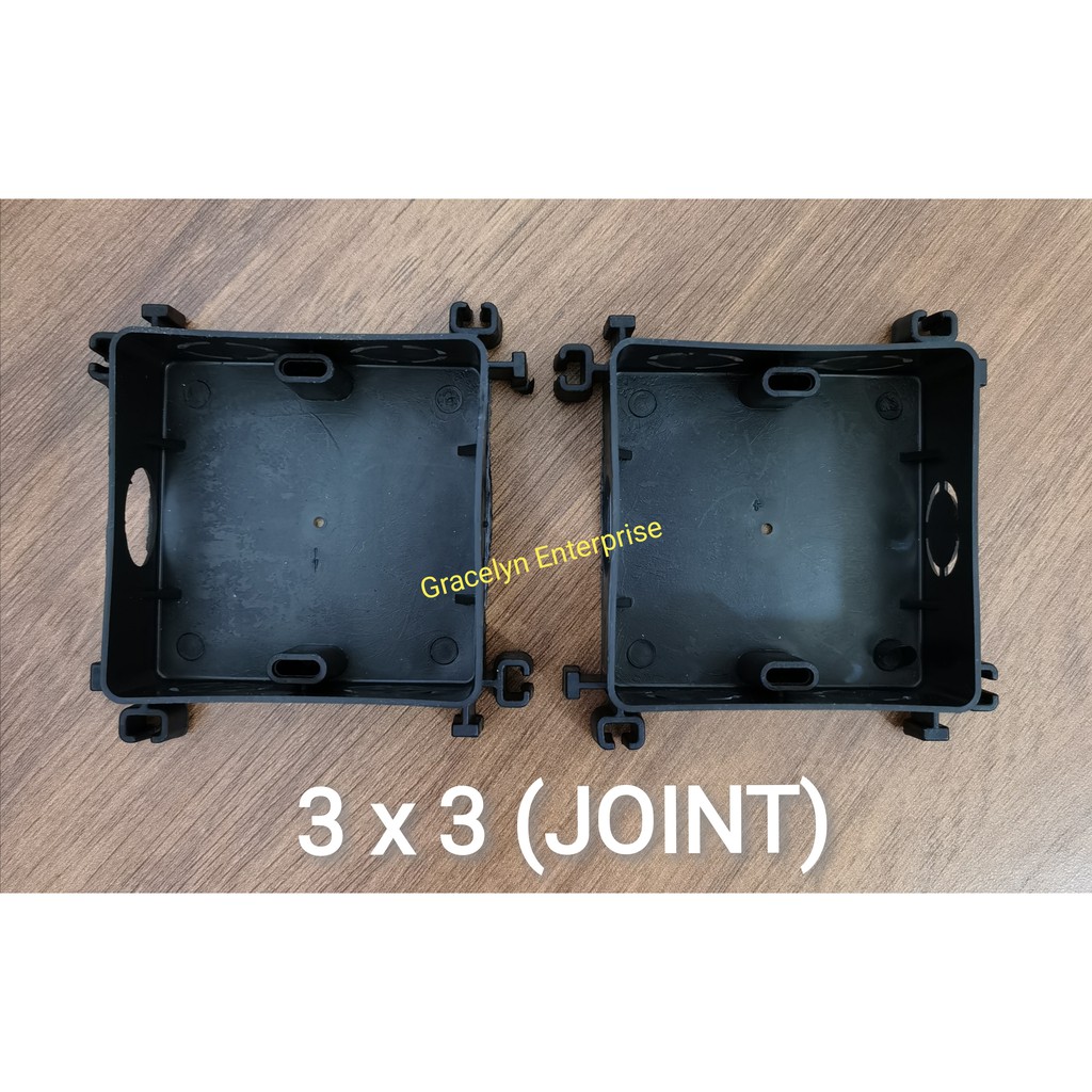 PVC Electrical Conceal Box Black Switch Black Socket Base Single 3x3 ...