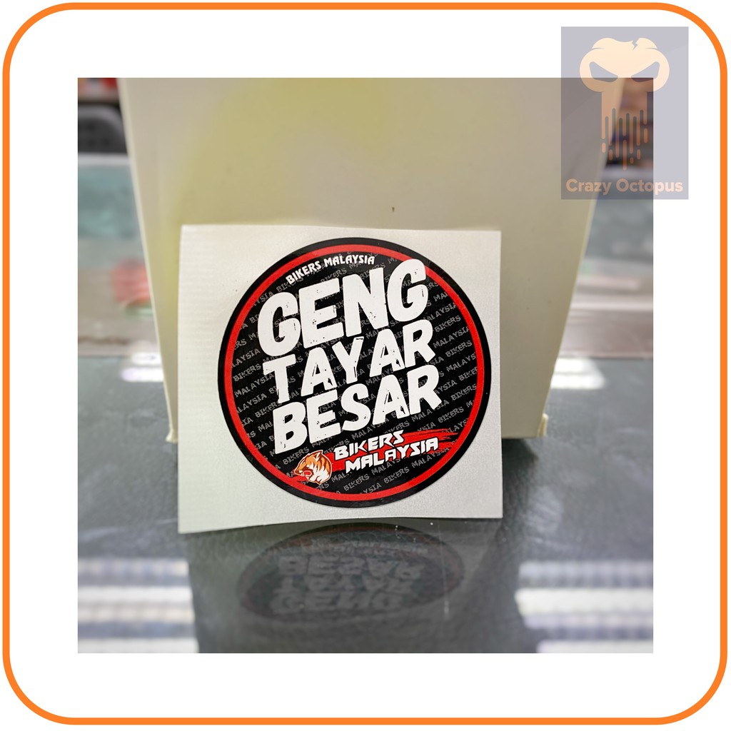 Geng Tayar Besar Sticker Motorcycle (5cm X 5cm) (GTB) | Shopee Malaysia