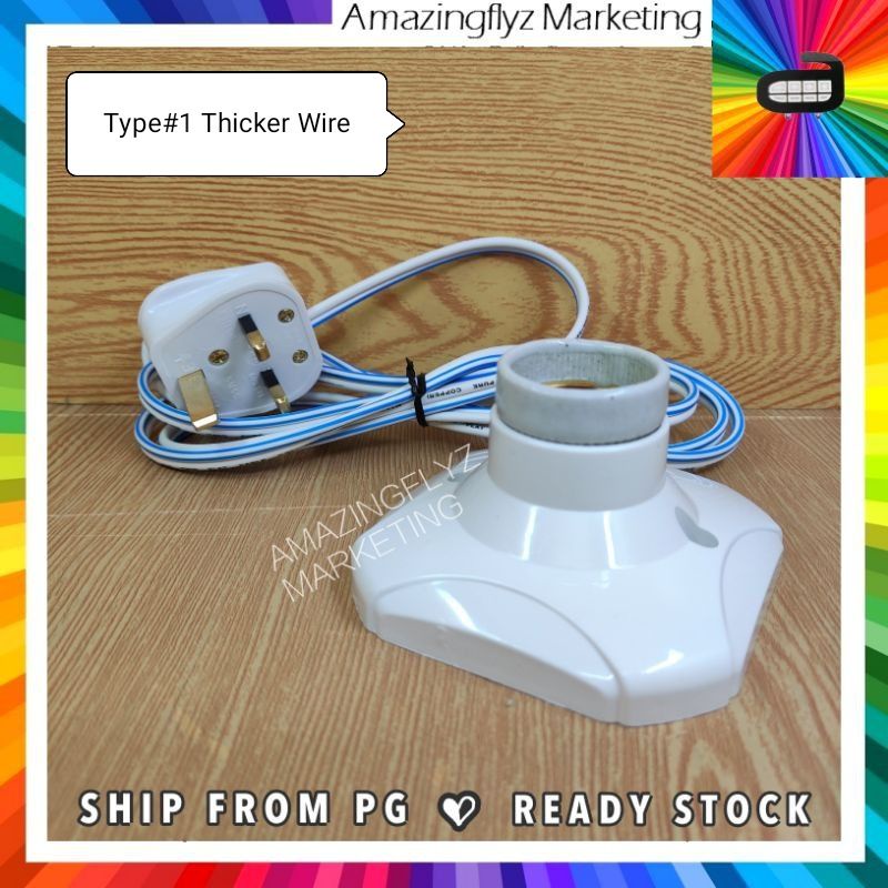 Custom Made E27 Lighting Set with Porcelain Lamp Holder/ Ceramic Tahan ...