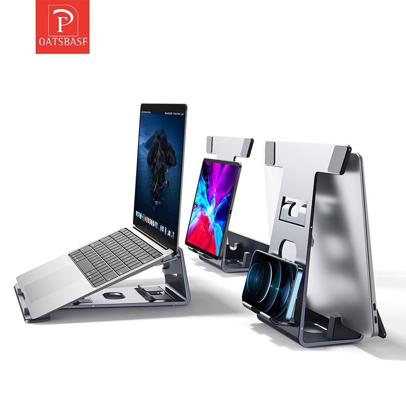 OATSBASF L08 4 In 1 PC Vertical Laptop Stand Upright Computer Storage ...
