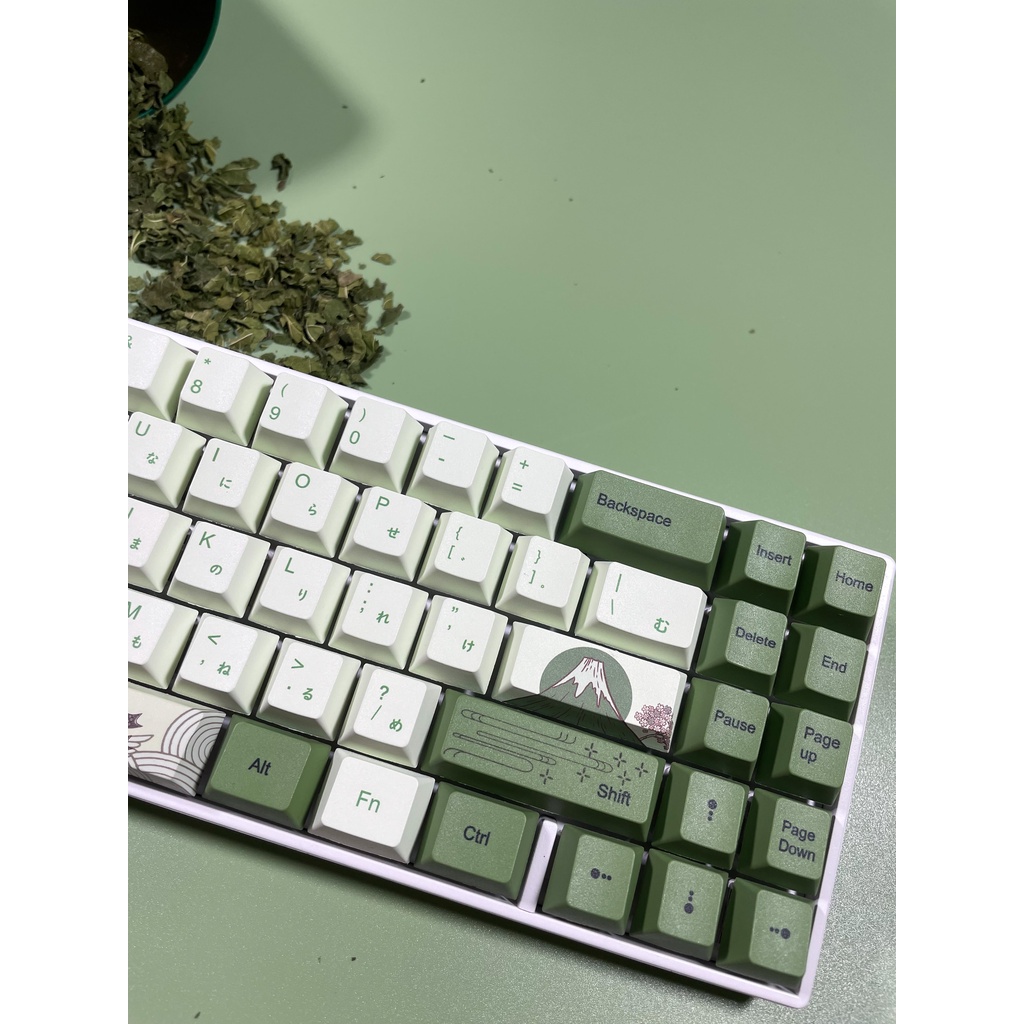 Matcha Fuji Keycaps Set [Ready Stock] [127 Keys] [Full Layout] [PBT ...