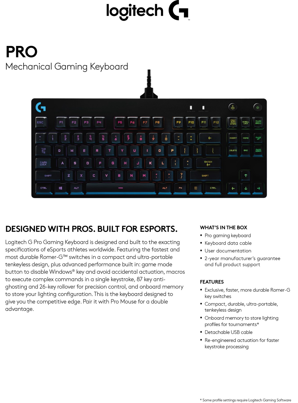 Logitech PRO/PRO-X Wired RGB Mechanical Gaming Keyboard | Shopee Malaysia