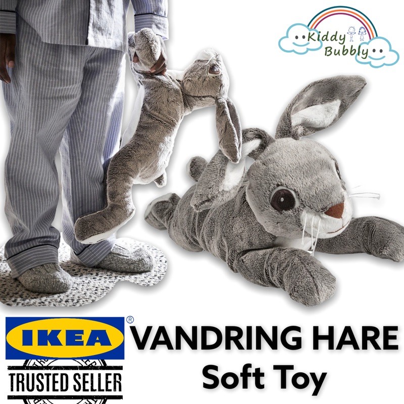 Trusted Shopper Ikea VANDRING HARE, Rabbit Soft toy | Patung Lembut ...