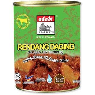 🐄 [READY STOCK] ADABI RENDANG DAGING DENGAN UBI KENTANG DALAM TIN (280g ...