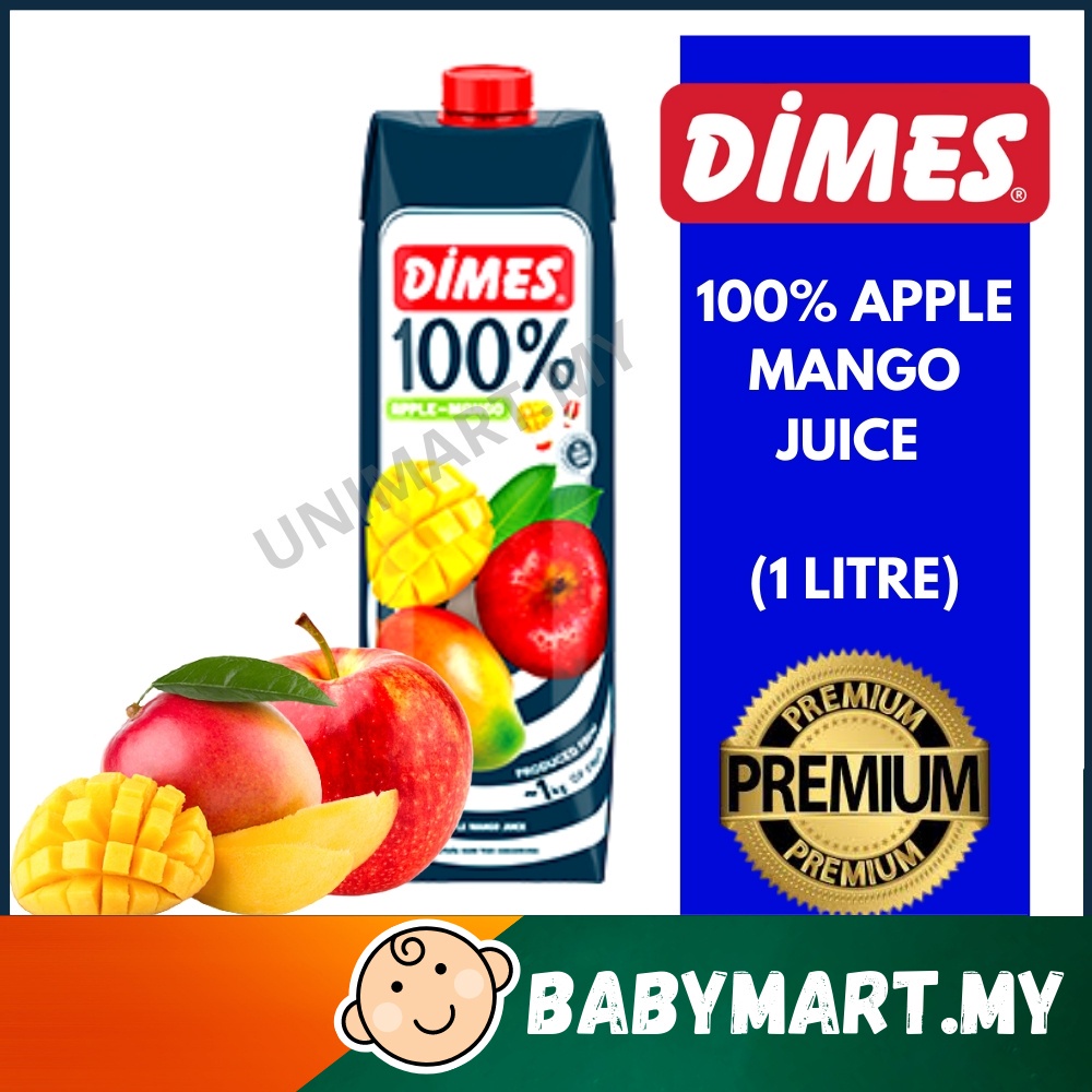 DIMES 100% Apple Mango Juice 1Litre Premium Jus Epal Mangga Sebenar ...