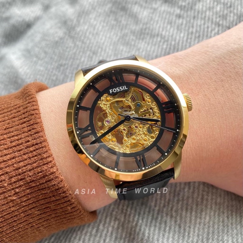 [Original] Fossil ME3210 Automatic Men Watch with Skeleton Dial Black ...