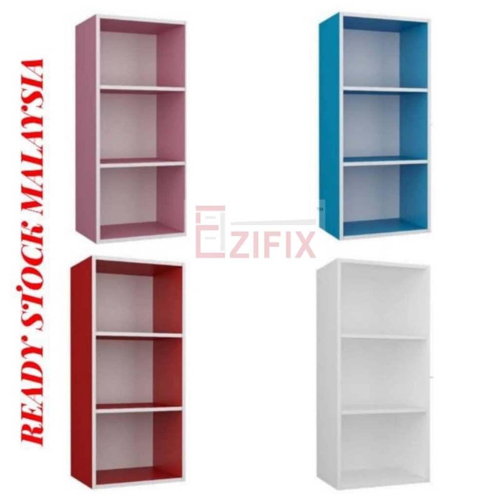 EZIFIX 3 Tier Shelves / 3 Tier Bookcase / 3 Tier Utilities Shelf/ 3 ...