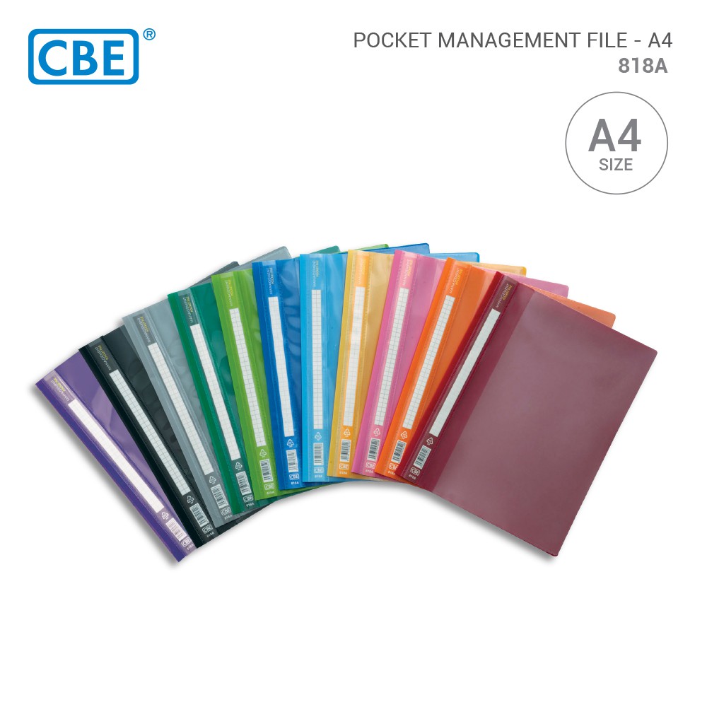 CBE 818A PP Pocket Management File A4 | Random Colours | Shopee Malaysia