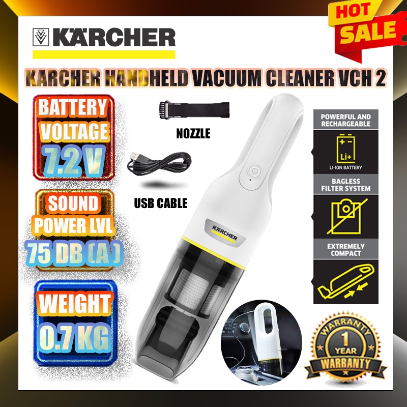 Karcher VCH 2 1.198-400.0 Cordless Handheld Vacuum VCH2 11984000 | Shopee Malaysia