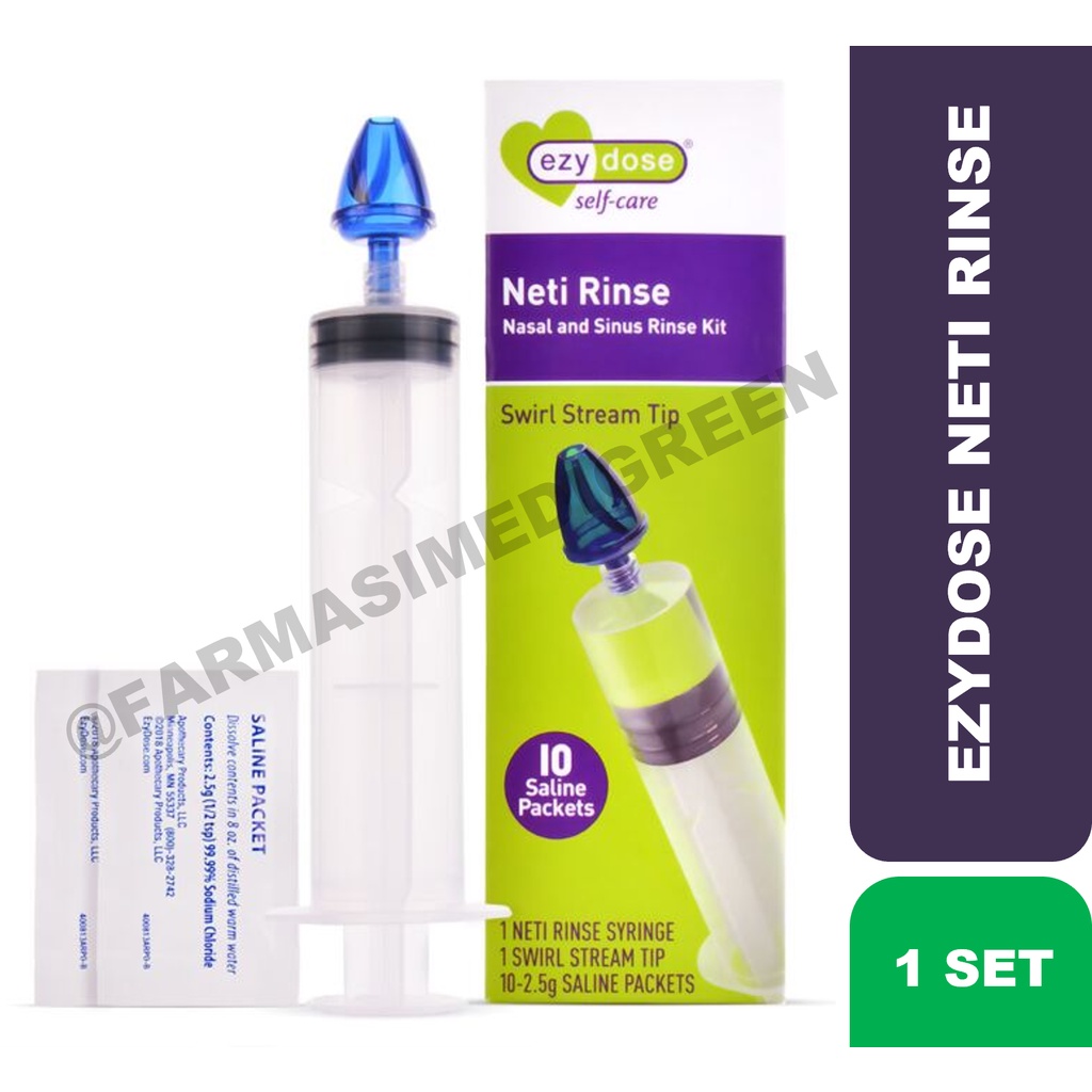 Ezy Dose Neti Rinse Kit (Syringe + 10 Saline Packets) | Shopee Malaysia