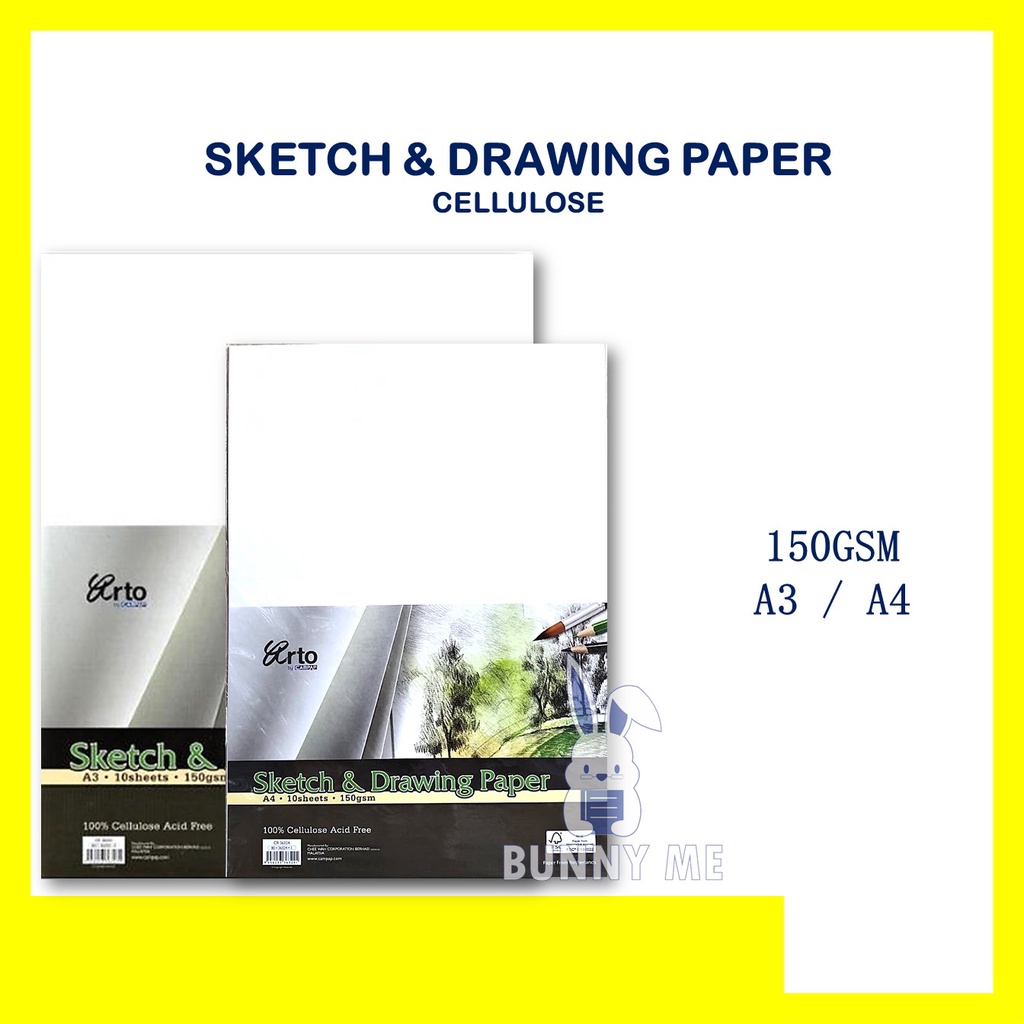 CAMPAP ARTO SKETCH & DRAWING PAPER 150GSM / A3 / A4 | Shopee Malaysia