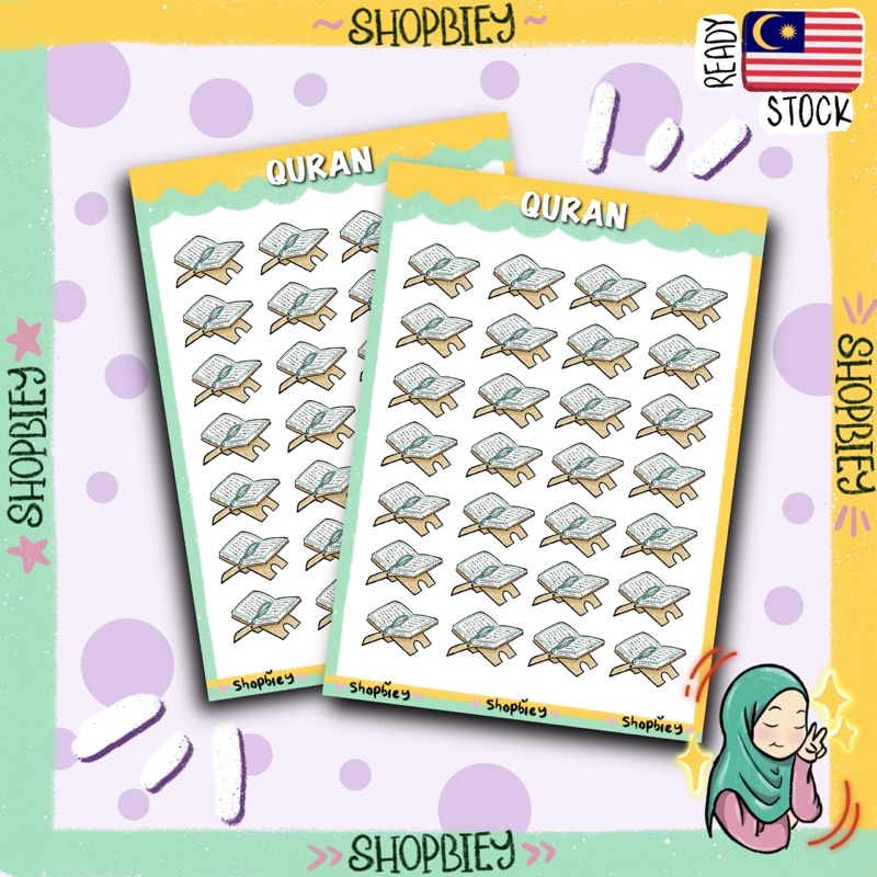 Sticker sheet islamic journaling planners quran tracker | Shopee Malaysia