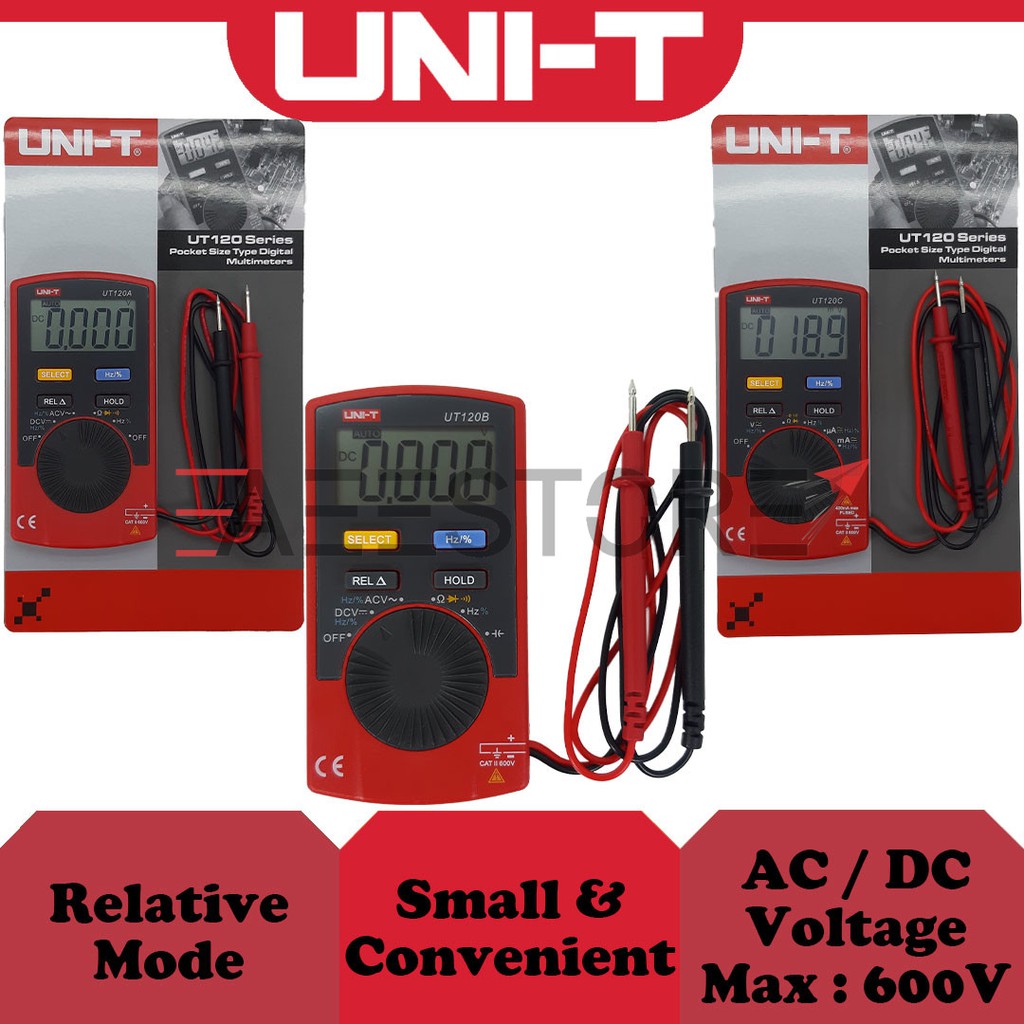 Uni-T UT 120 Series Pocket Size Digital Multimeter ( UT 120A / UT 120B ...