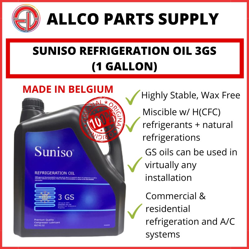 SUNISO OIL 3GS 1 GALLON (REFRIGERATION OIL) (READY STOCK) | ALLCO PARTS ...