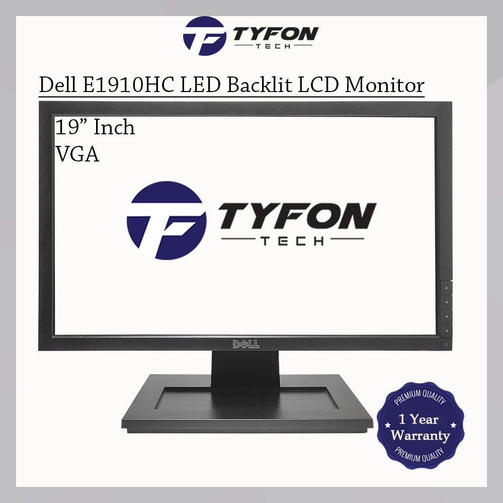 Dell 19" Inch Widescreen LED Backlit LCD Monitor E1910HC (Refurbished) | Shopee Malaysia