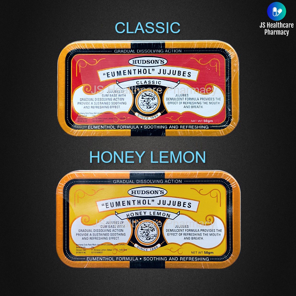 Hudson's "Eumenthol" Jujubes 50g (Classic / Honey Lemon) | Shopee Malaysia