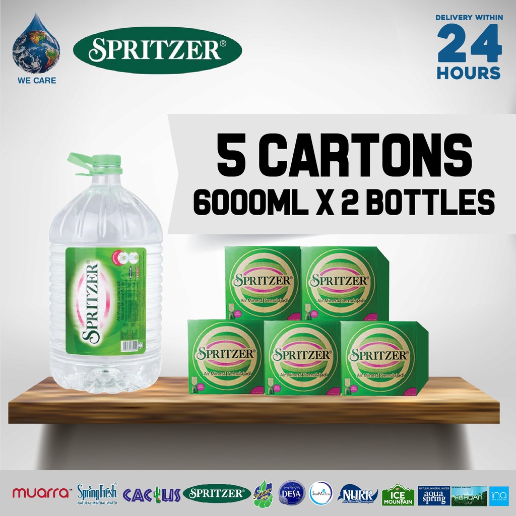 SPRITZER Mineral Water (6000ml x 2 Bottles x 5 Cartons) | Shopee Malaysia