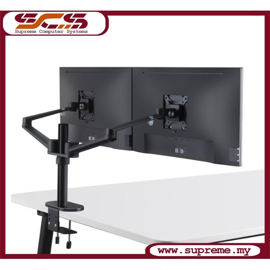 Height Adjustable Double Monitor Arm / LED Swivel Monitor Arm / Dual ...