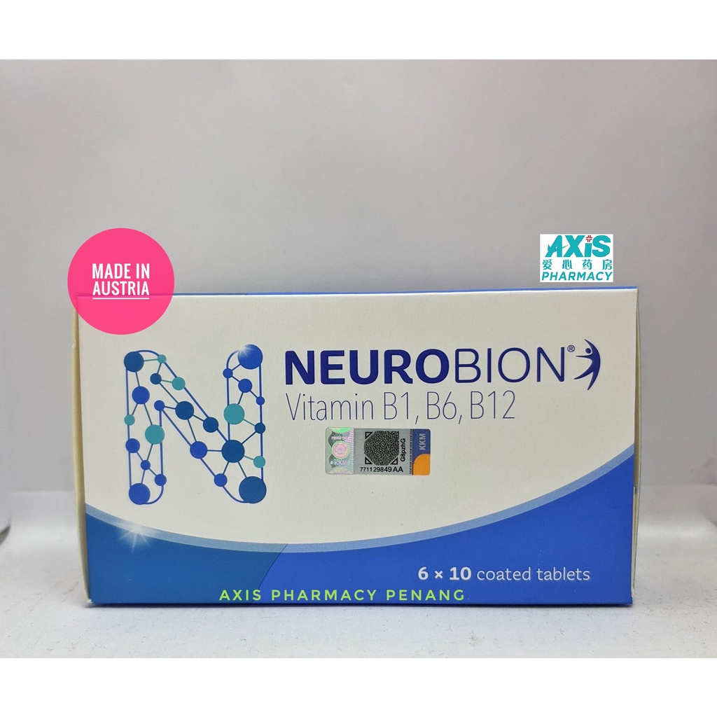 Neurobion Vitamin B1 B6 B12 Tablets 60s 1 Box Exp 02 2023