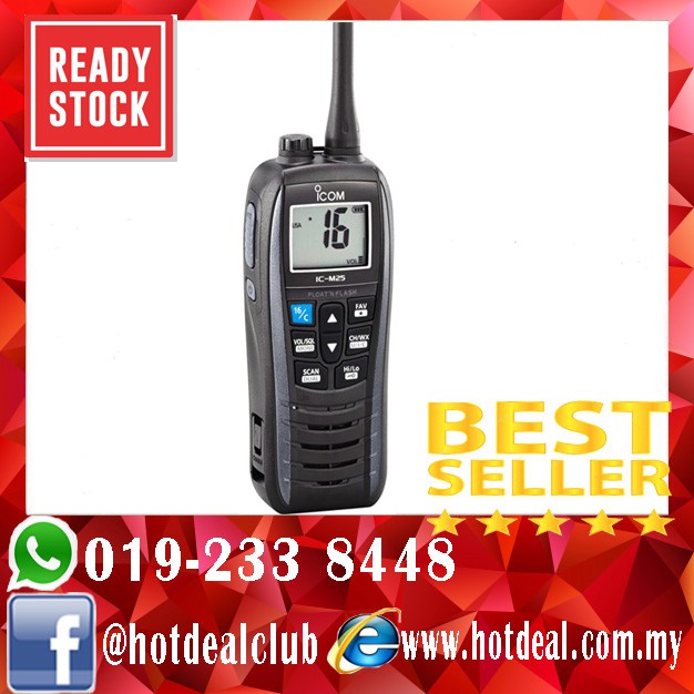Icom ic m25 VHF marine waterproof walkie talkie (100% original ...