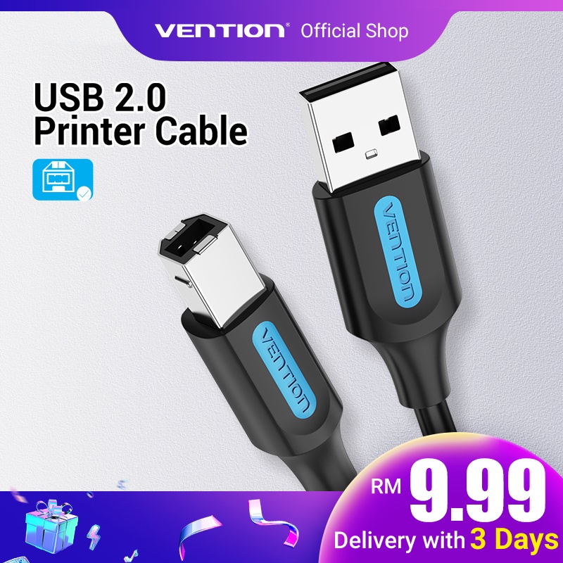Vention USB Printer Cable USB Type B USB 2.0 Male to Male 480Mbps for ...