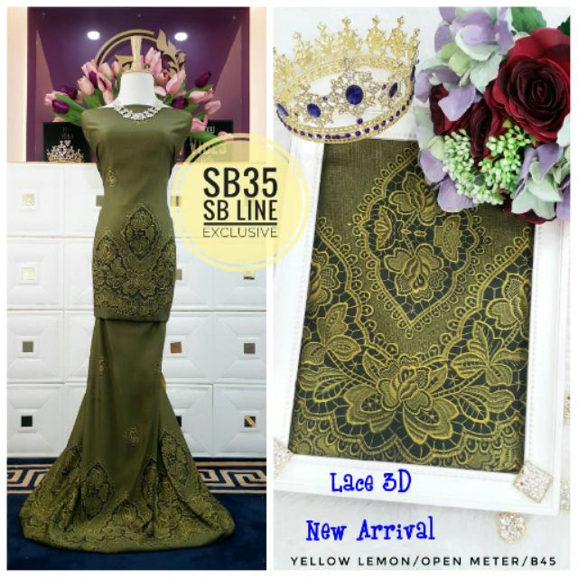 SB LINE EXCLUSIVE - KAIN PASANG SULAM PRINTED 3D | Shopee Malaysia