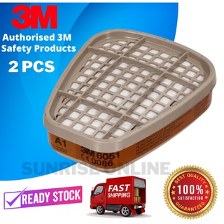 [ORIGINAL] 3M 6051 A1 Organic Vapor Cartridge(1 Pack = 2 Pcs) 3M ...