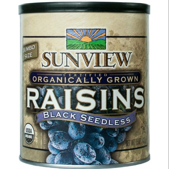Sunview Organic Black Seedless Raisin - Jumbo Size - | Shopee Malaysia