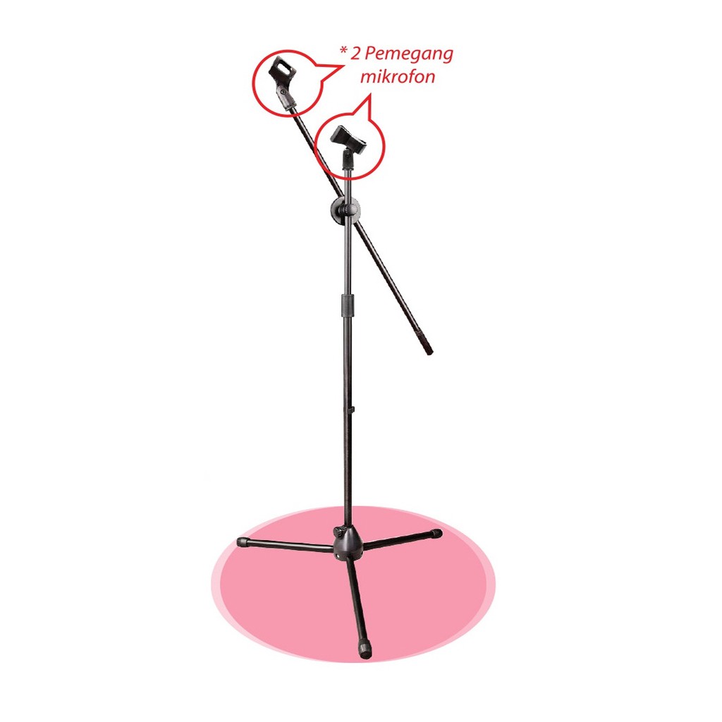 Adjustable Microphone Stand Tripod With Fixed Boom | Shopee Malaysia