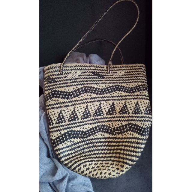 Rattan tote bag from Sarawak (beg anyaman rotan dari Sarawak) | Shopee ...